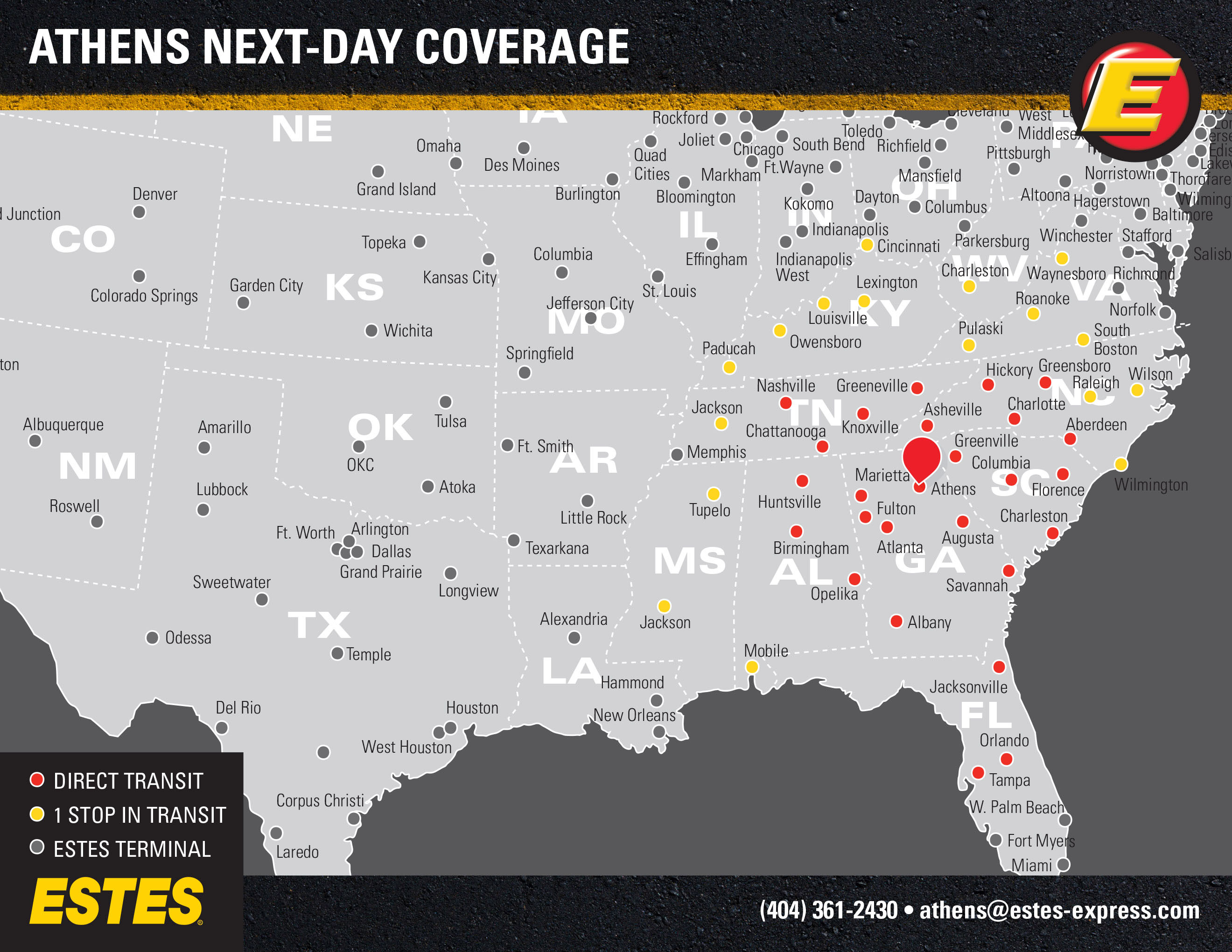 LTL Freight Shipping - Athens-Gainesville-Lawrenceville GA | Estes