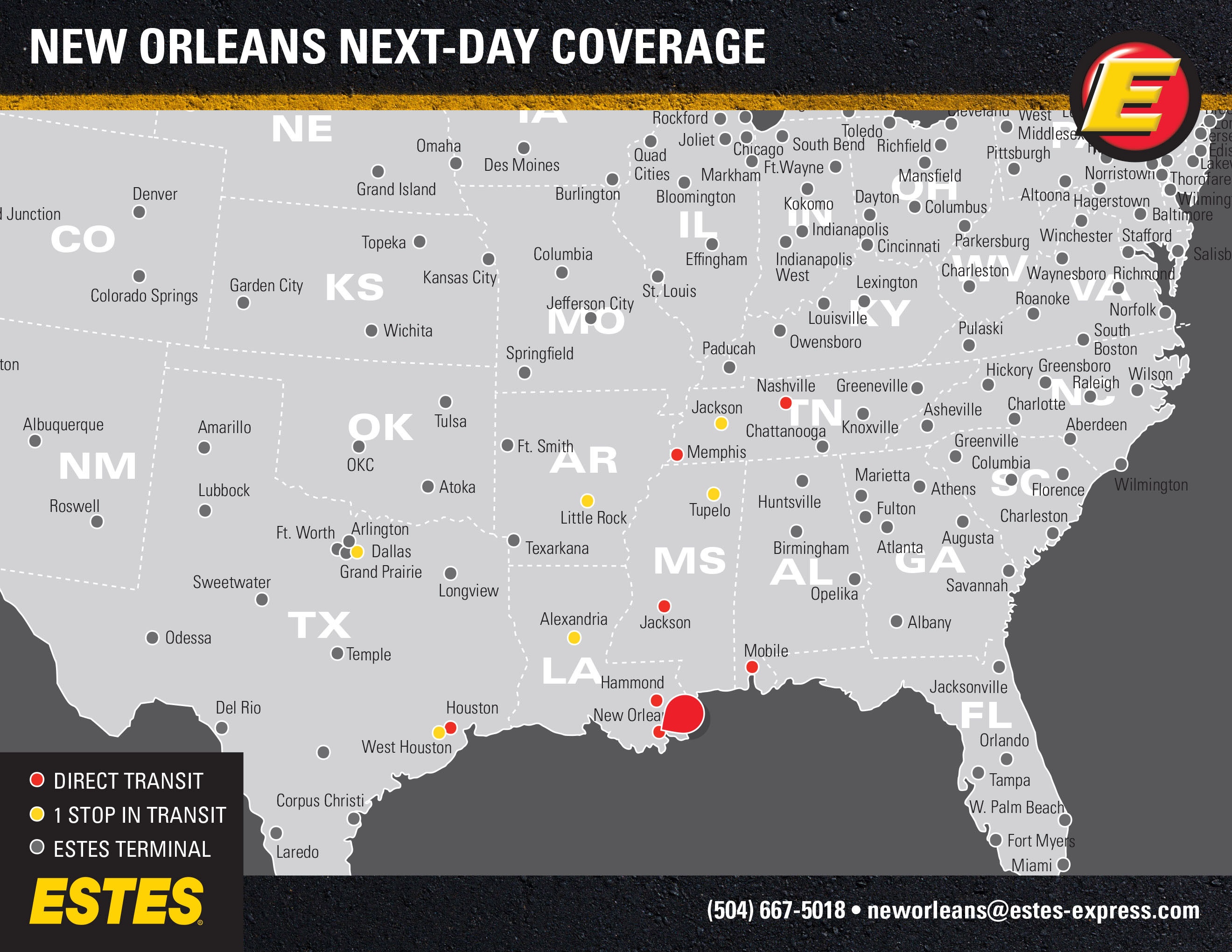 LTL Freight Shipping - New Orleans LA | Final Mile | Estes