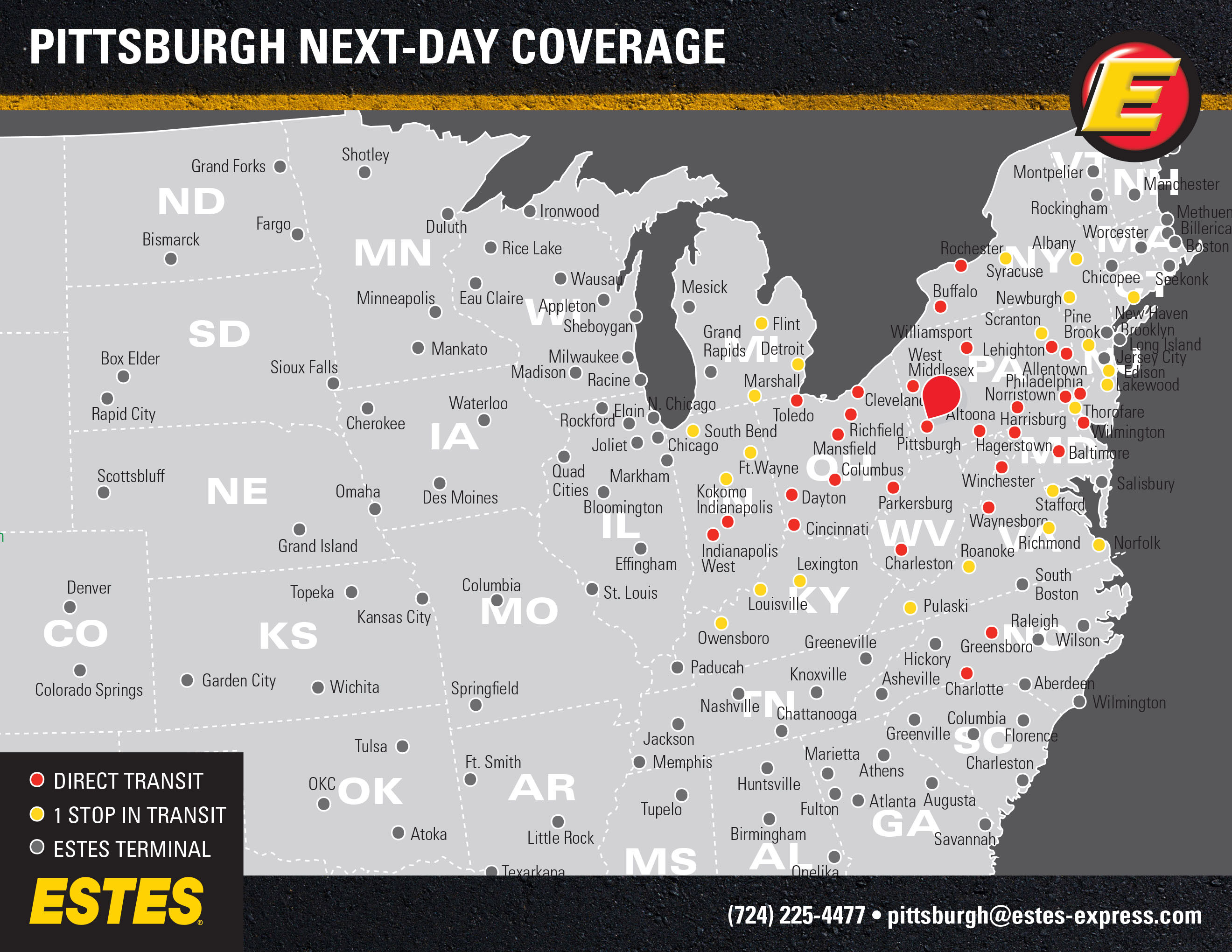 LTL Freight Shipping - Pittsburgh PA | Final Mile | Estes