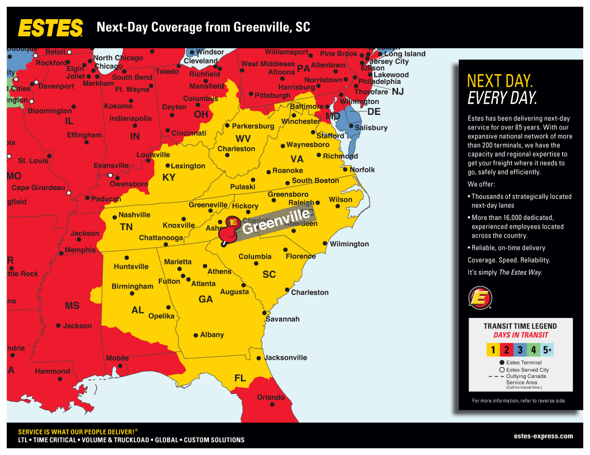 LTL Freight Shipping - Greenville SC | Final Mile - Time Critical ...