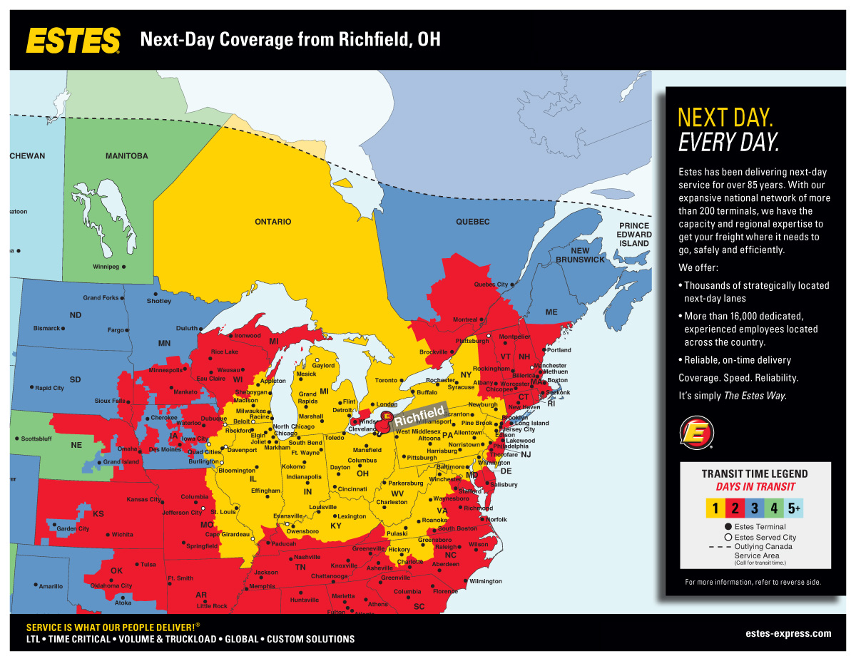 LTL Freight Shipping - Akron-Richfield OH | Estes Express Lines